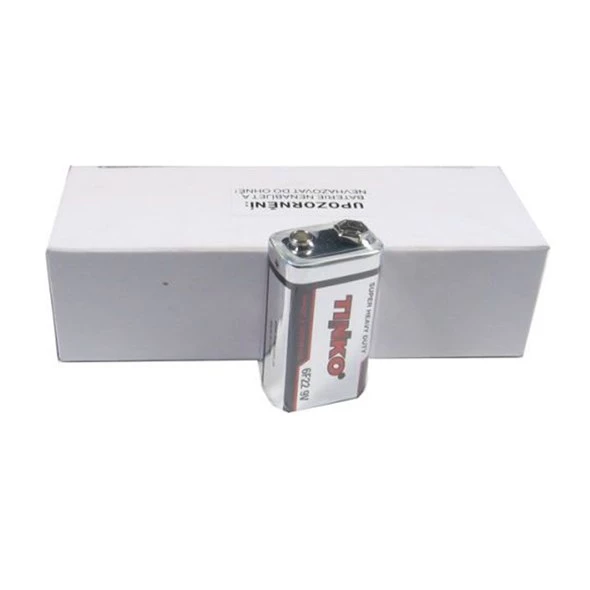Battery 6F22 (9V) Zn-Cl TINKO pakning med 10stk - Batterier for hus ...